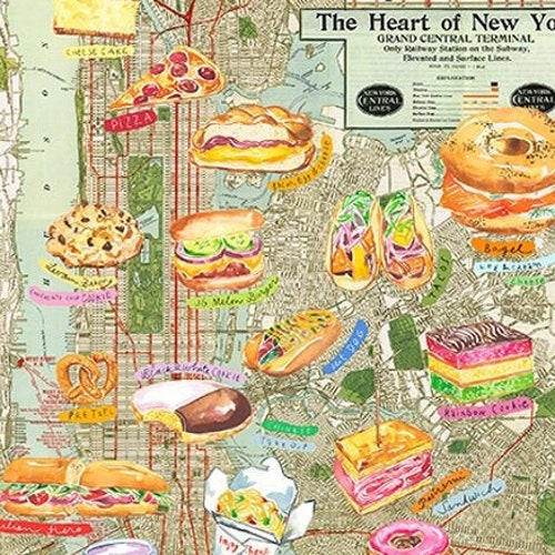 Manhattan New York Neighborhood Map Print Handlettered - Etsy