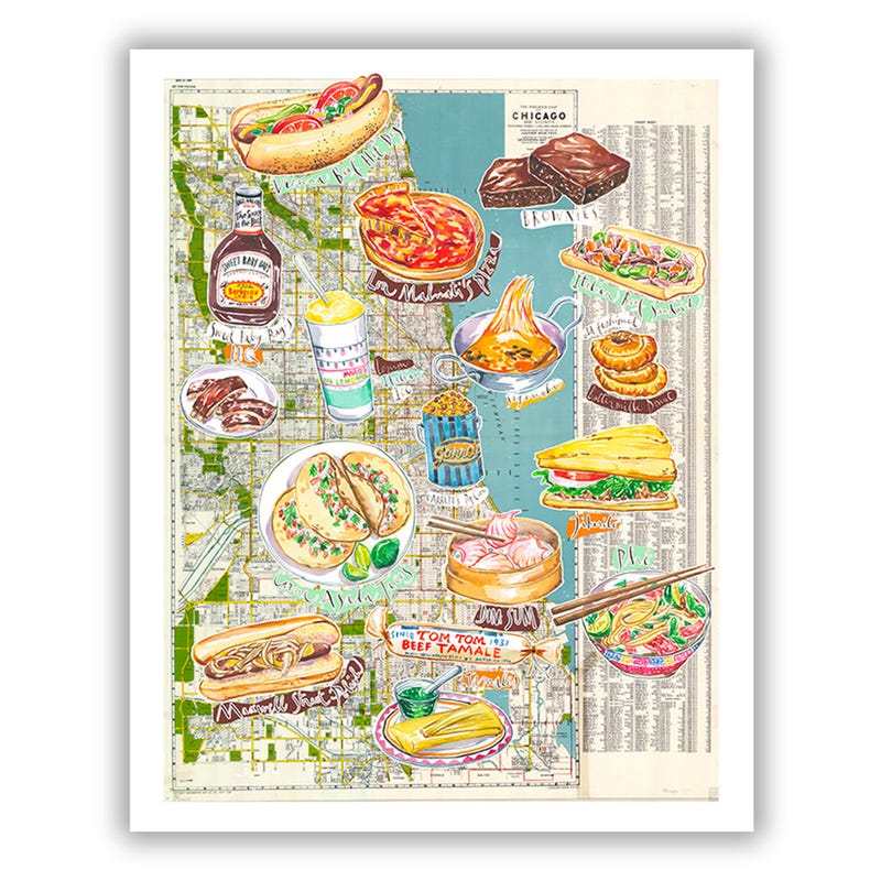 Chicago Vintage Map - Etsy