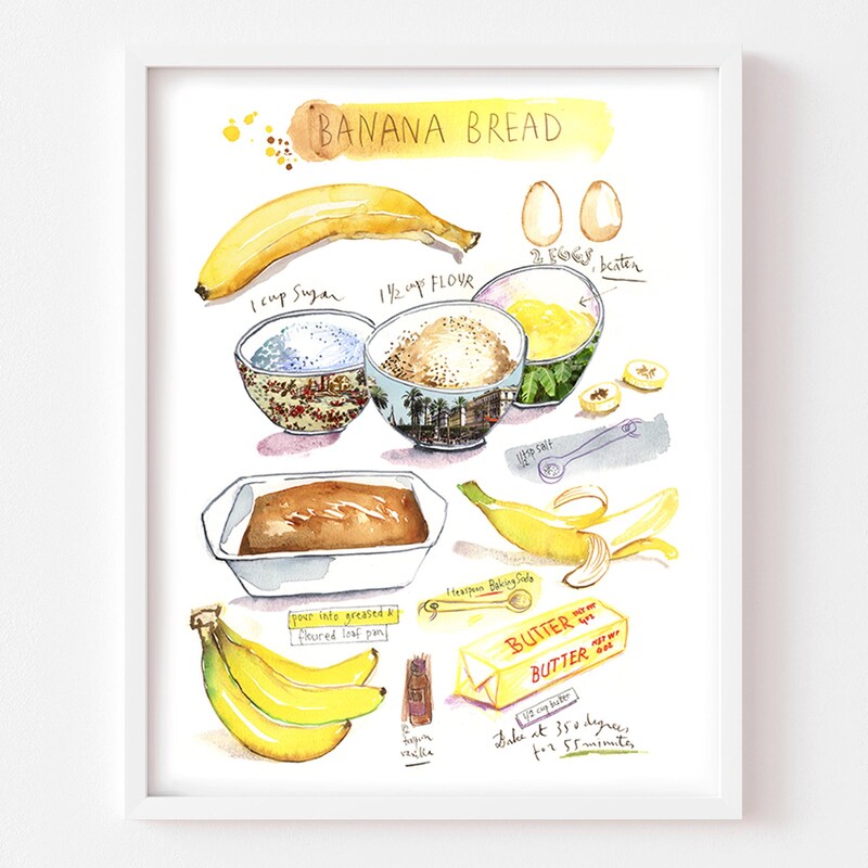 Banana Bread Recipe - Etsy
