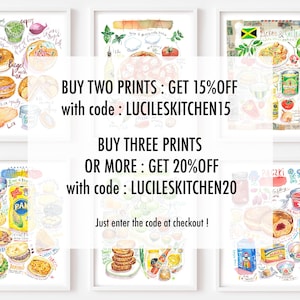 Gumbo Recipe Watercolor Print: Cajun Kitchen Wall Art, Creole Food ...