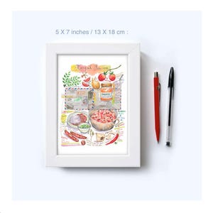 Creole Recipe Fine Art Print, Malagasy Kitchen Decor, Mauritius Food ...