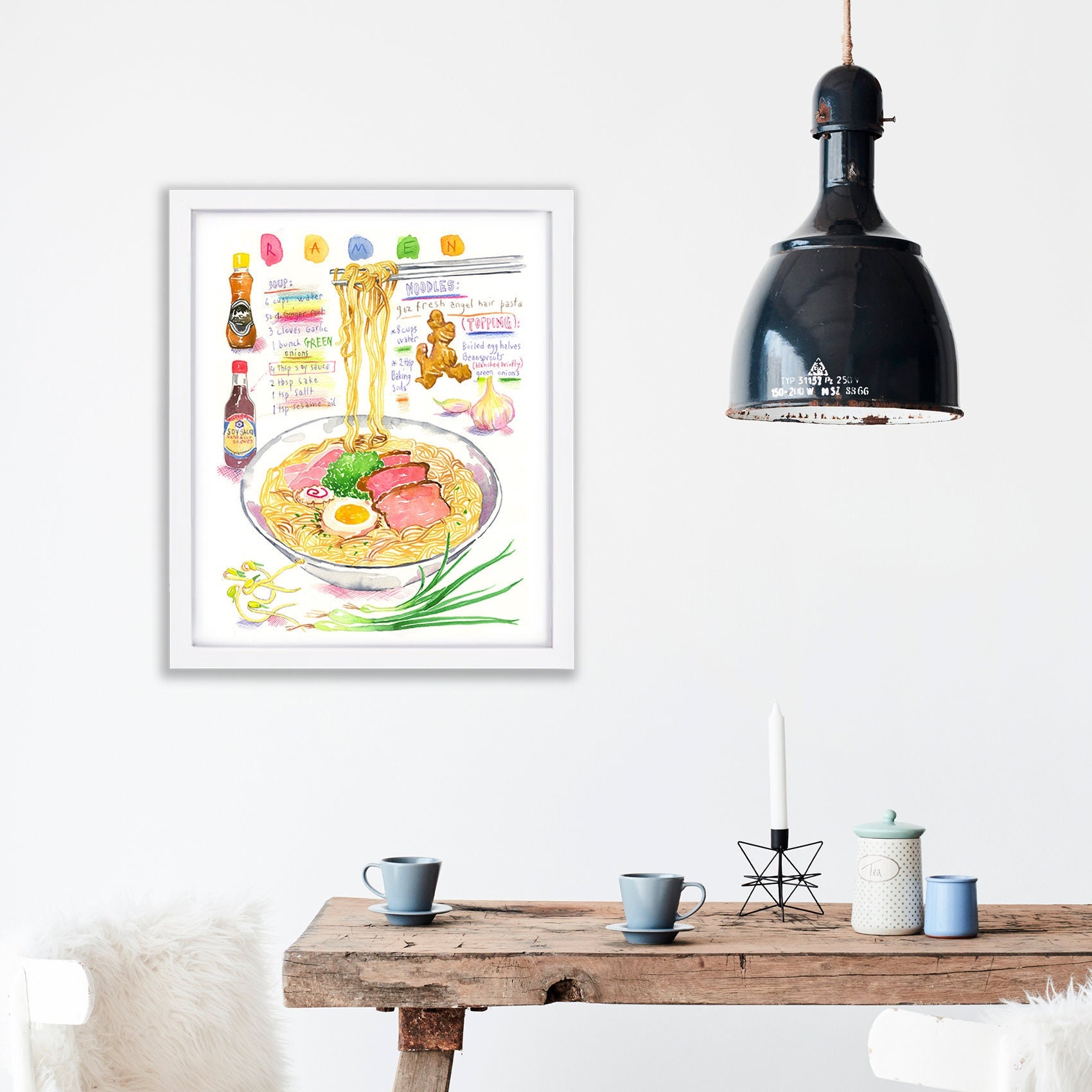 Acrylic Art & Collectibles Ramen v.2 Original Artwork Japanese Ramen ...