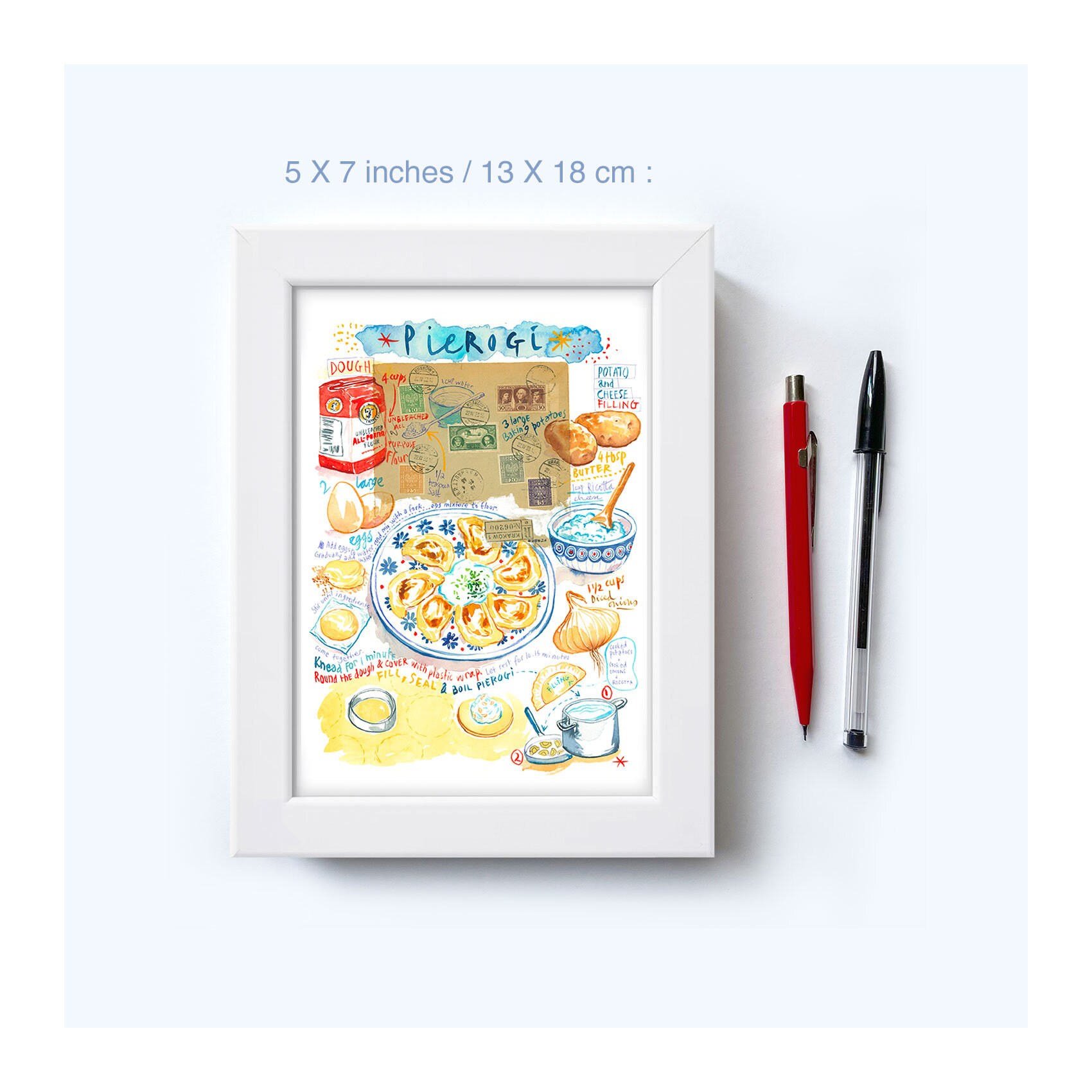 Pierogi Print Polish Recipe Poster Cook in Poland Dumpling - Etsy Australia