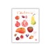 Set of 4 Watercolor Fruit Prints Seasonal Fruit Posters - Etsy