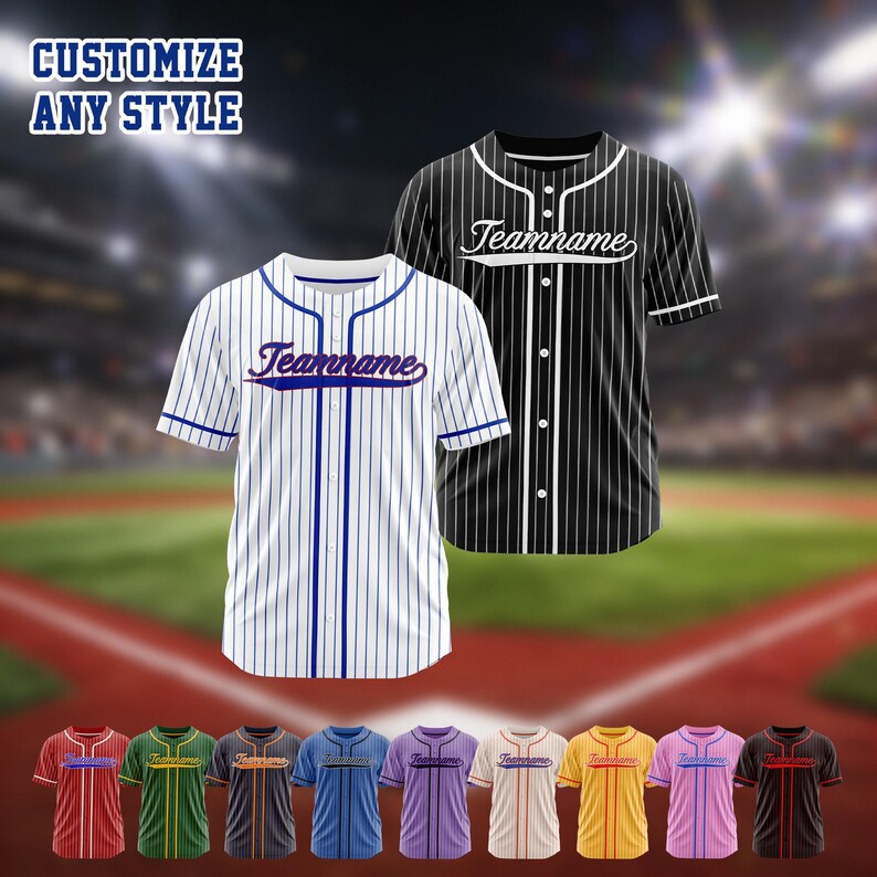 Custom Baseball Jersey Eye-catching Short-sleeved Shirts Customized ...