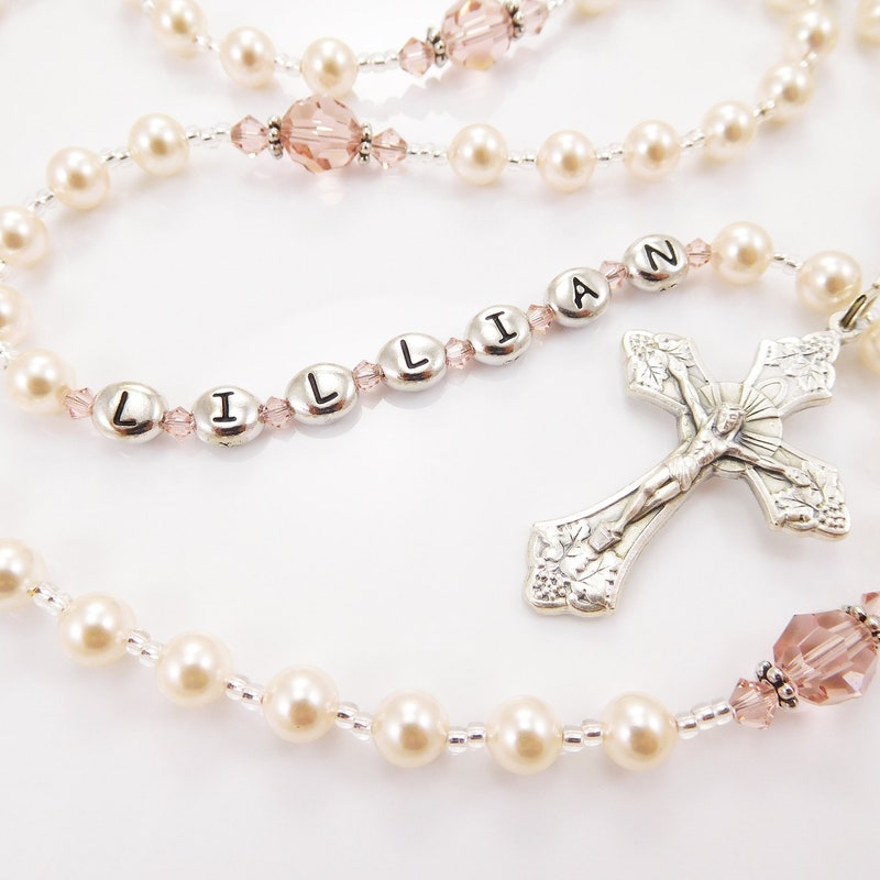 First Communion Rosary - Etsy