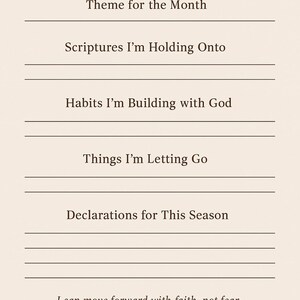 Monthly Spiritual Goals – Rooted in Faith, Renewed in Focus - Etsy