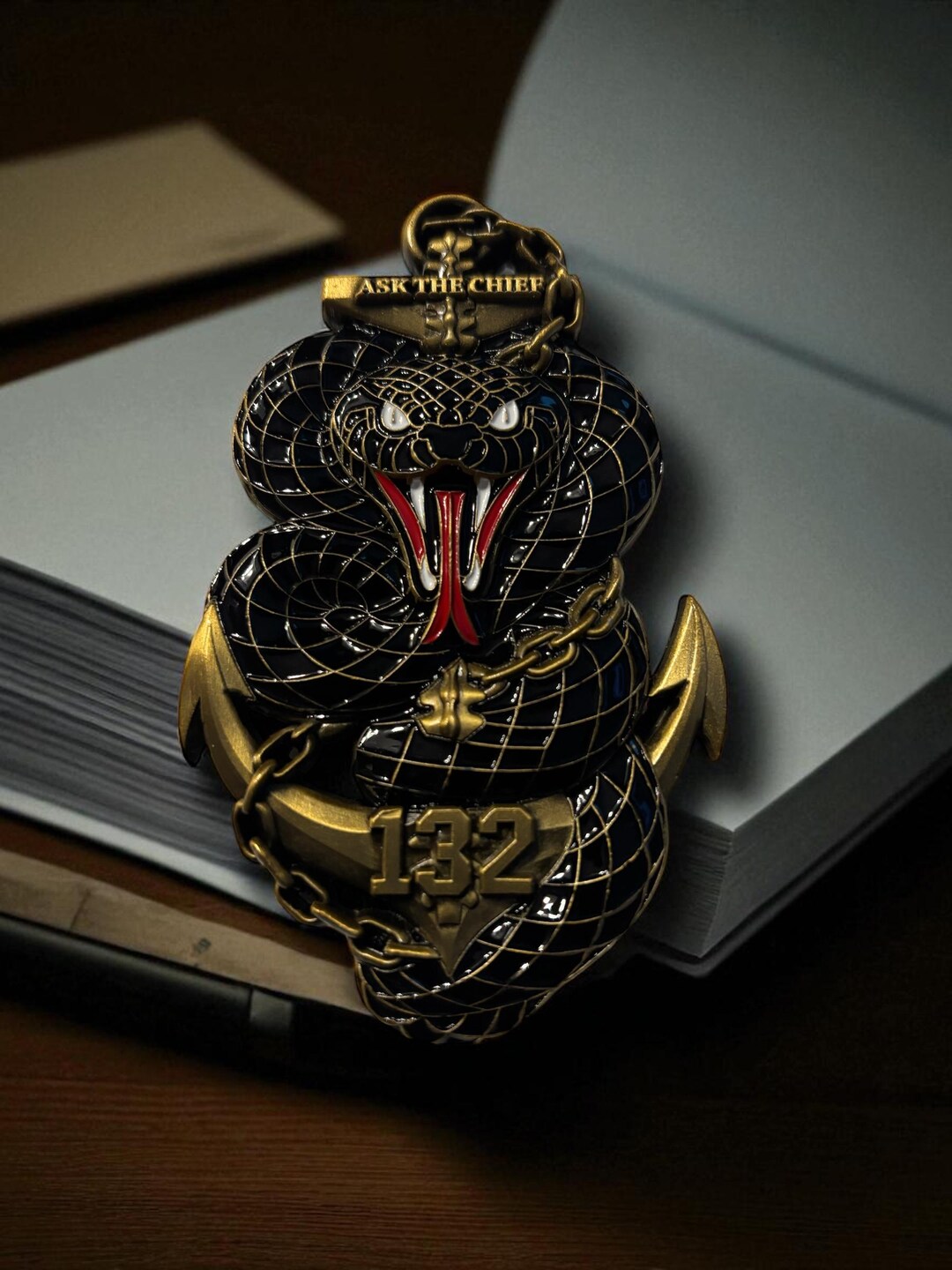 Navy Chief Coin Class 132 Black & Gold - Etsy