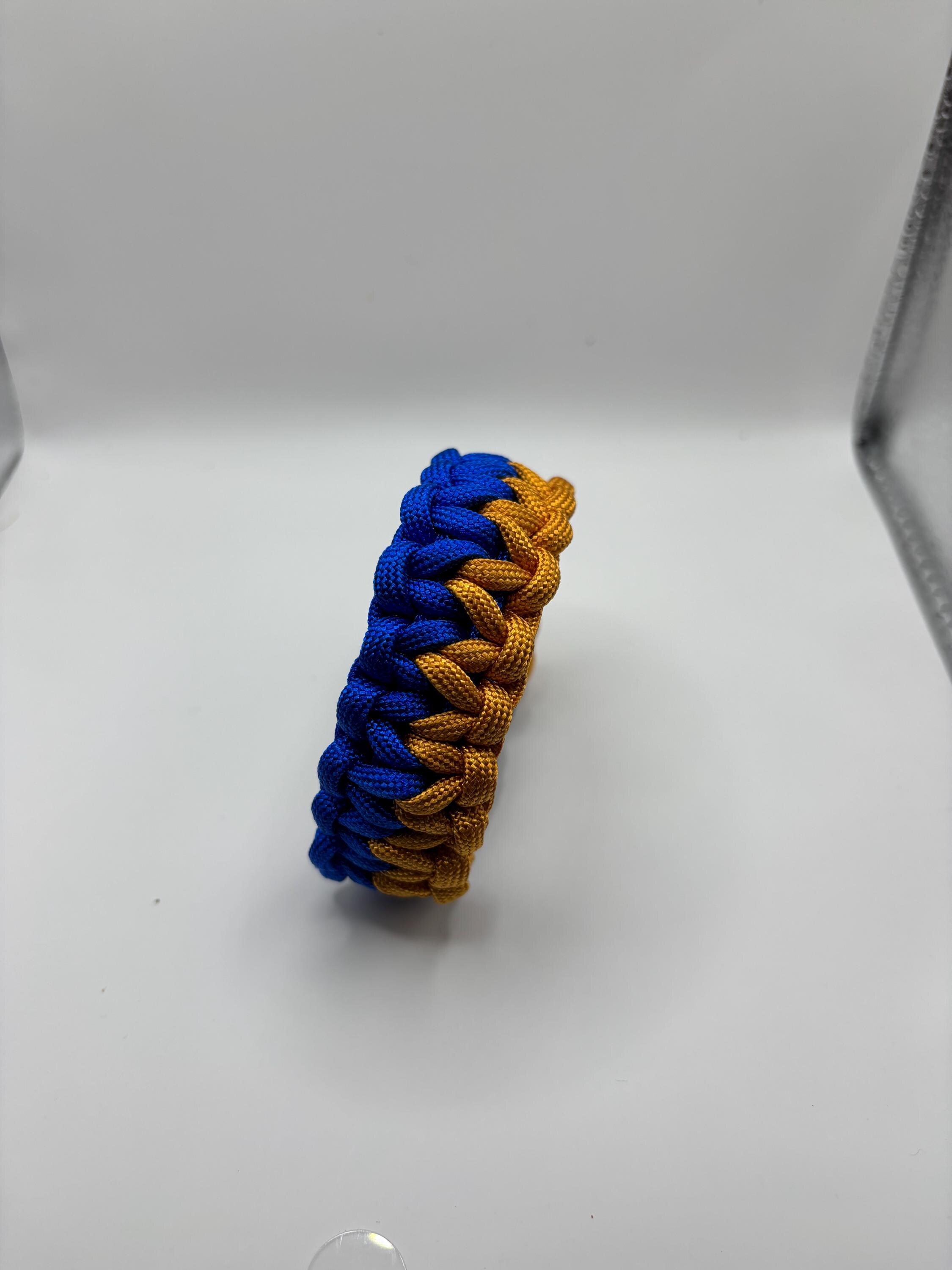 Paracord Solomon Cobra Modified Knot - Navy Blue and Gold - Etsy