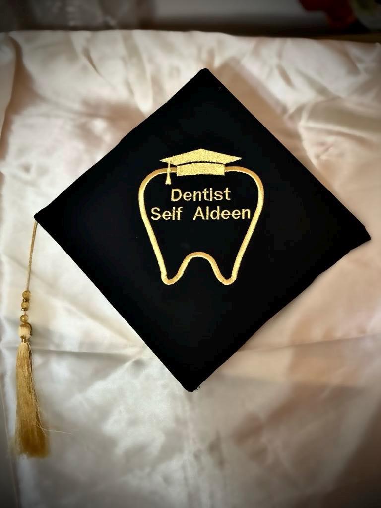 Embroidered Graduation Cap Topper | Multi Color Cap Topper ...