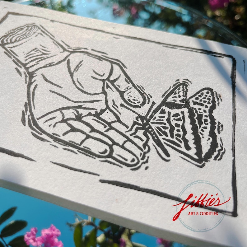 Digital Wall Art | Linocut Print | Instant Download | Butterfly-print ...