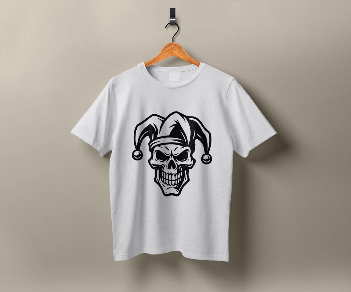 Jester Skull SVG | Evil Clown Vector Art for Tattoos, Stickers ...