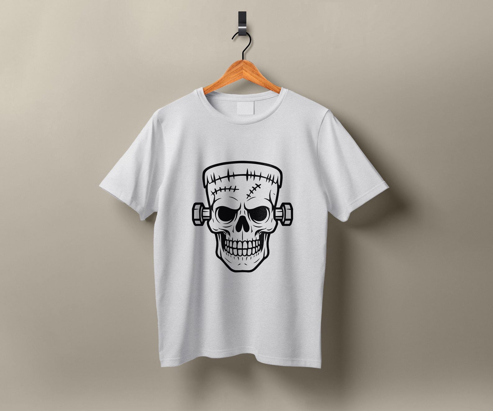 Frankenstein Skull SVG | Creepy Halloween Skull Clipart | Gothic Vector ...