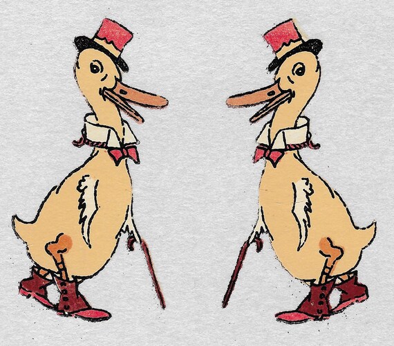 2 Pairs of GOOSE in a Top-hat Transfers Decals Traditional | Etsy