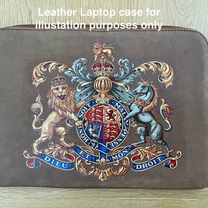 Royal Coat of Arms With Tudor Crown Image Transfer Decal Unique Vintage ...