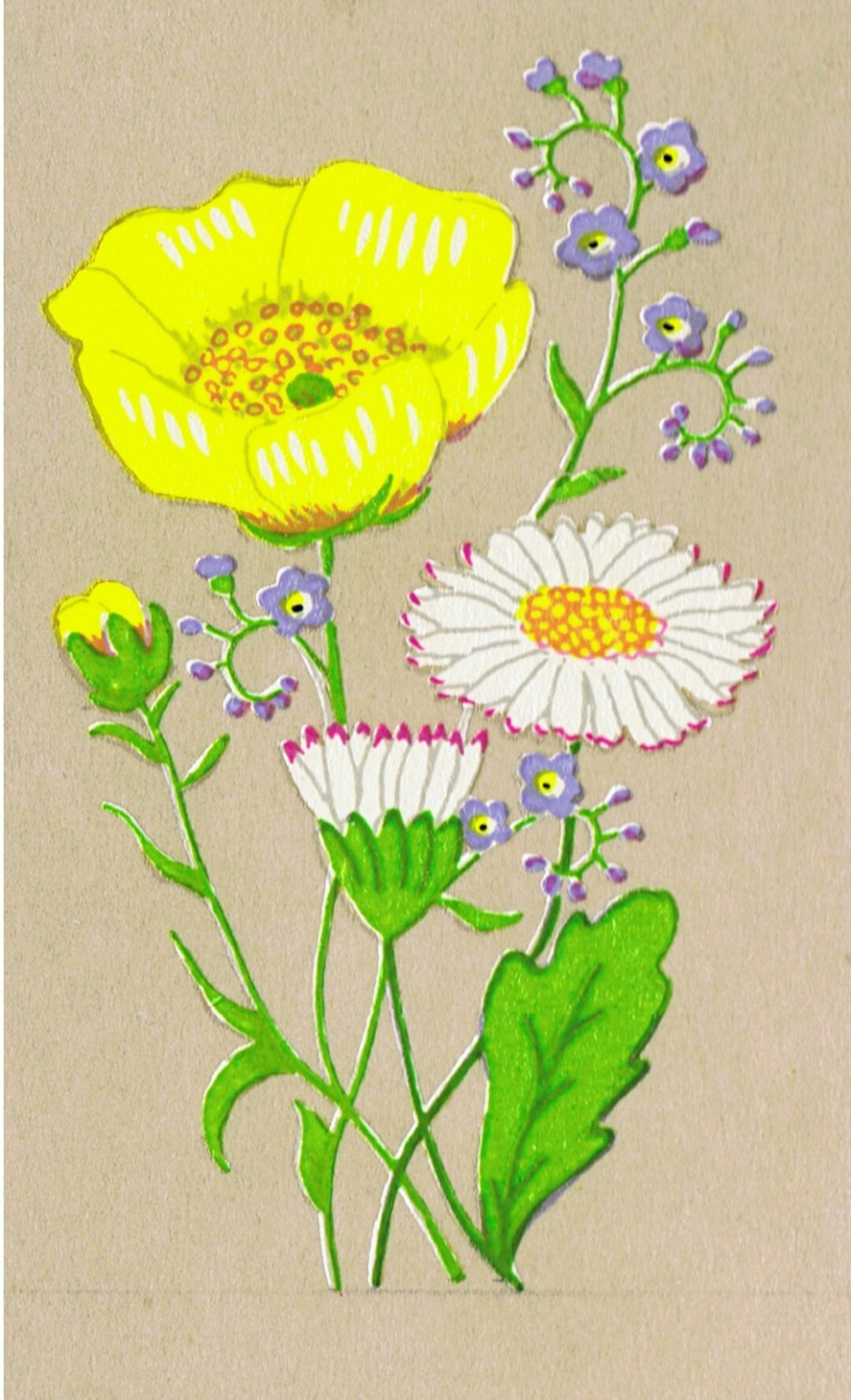 20 BUTTERCUP & DAISIES Wild Flowers small Craft Jewellery Decoration ...