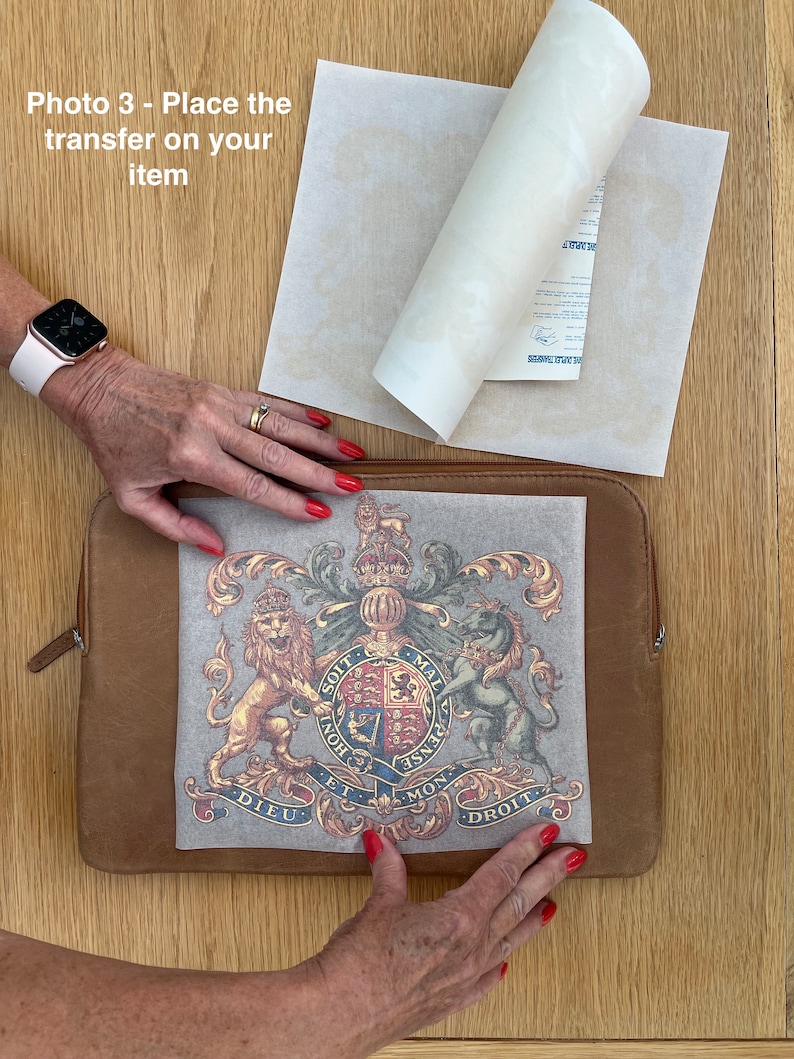 Royal Coat of Arms With Tudor Crown Image Transfer Decal Unique Vintage ...