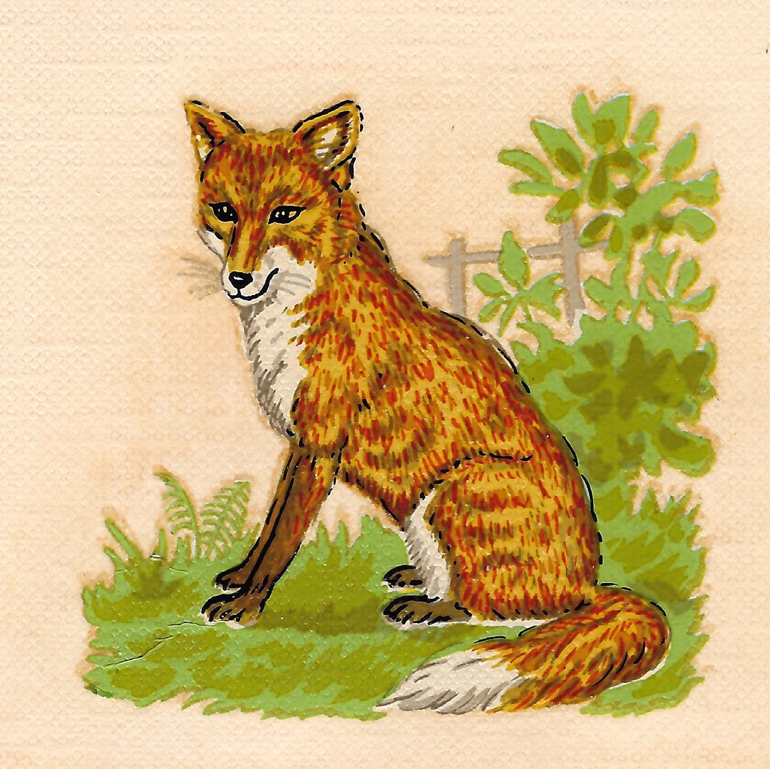 10 Fox Image Transfers Decals (small) Countryside Crafts Decoration ...