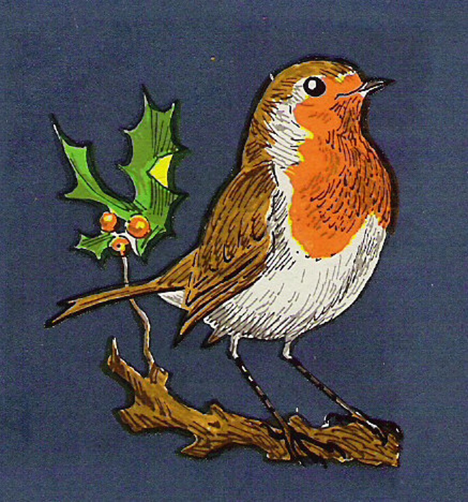 10 Robin Bird VINTAGE DECALS Transfers (small) CHRISTMAS Decoration ...