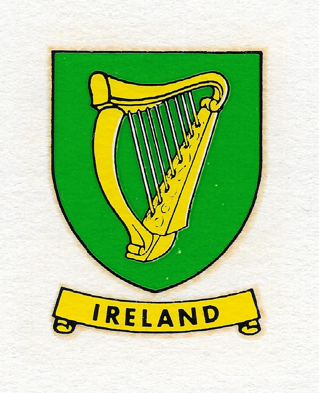 10 Harp Crest With the Word "ireland" on a Scroll Below, St Patrick's ...
