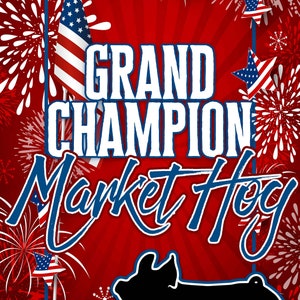 Flag. Livestock Grand Champion Showmanship Award Banner. County Fair ...