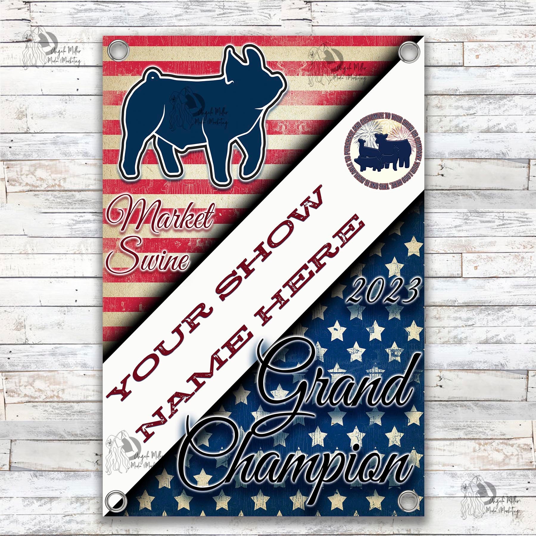 Livestock Grand Champion Showmanship Award Banner. County Fair. Jackpot ...