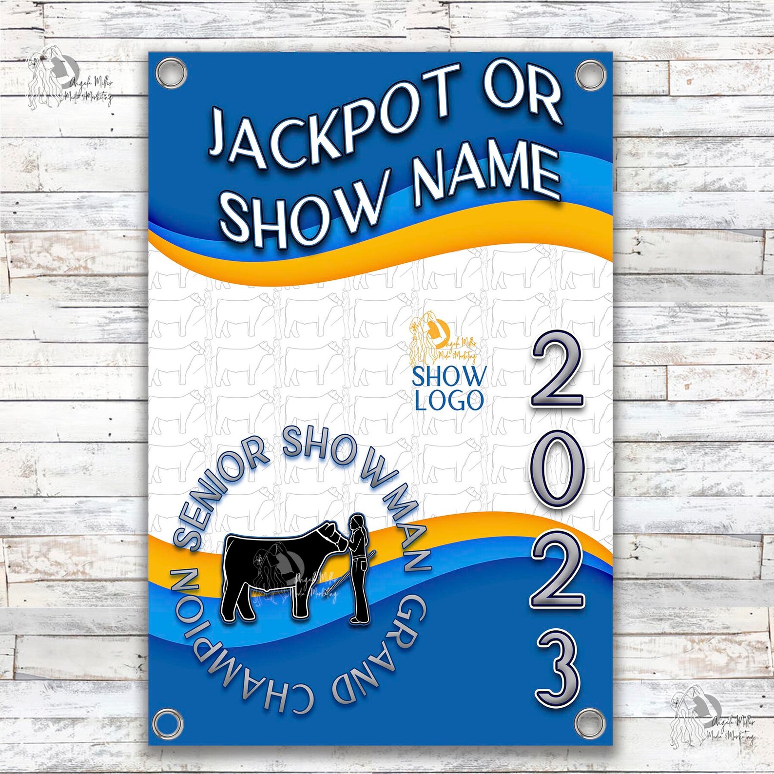 Livestock Grand Champion Showmanship Award Banner. County Fair. Jackpot ...
