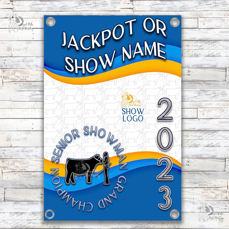 Livestock Grand Champion Showmanship Award Banner. County Fair. Jackpot ...
