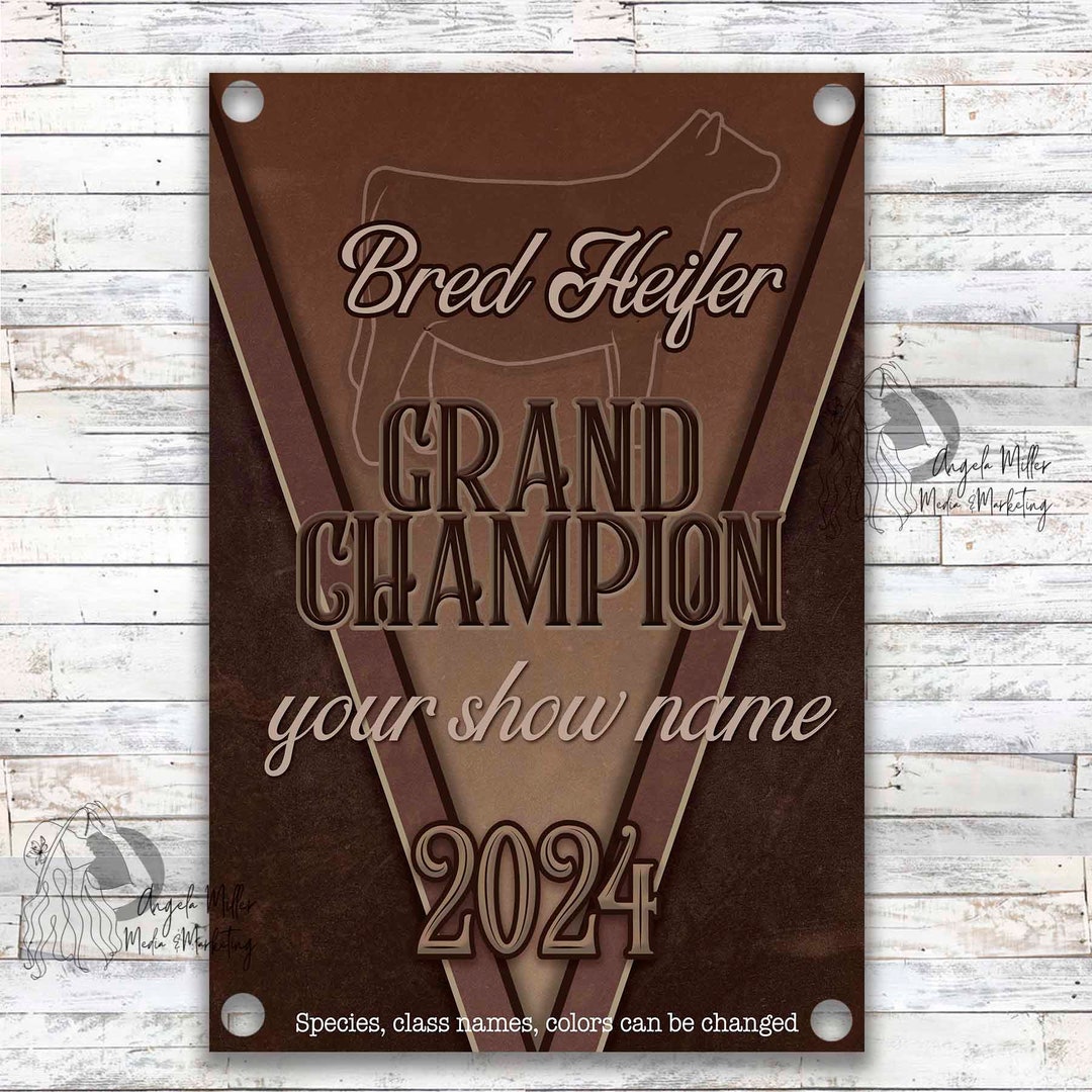 Livestock Grand Champion Showmanship Award Banner. County Fair. Jackpot ...