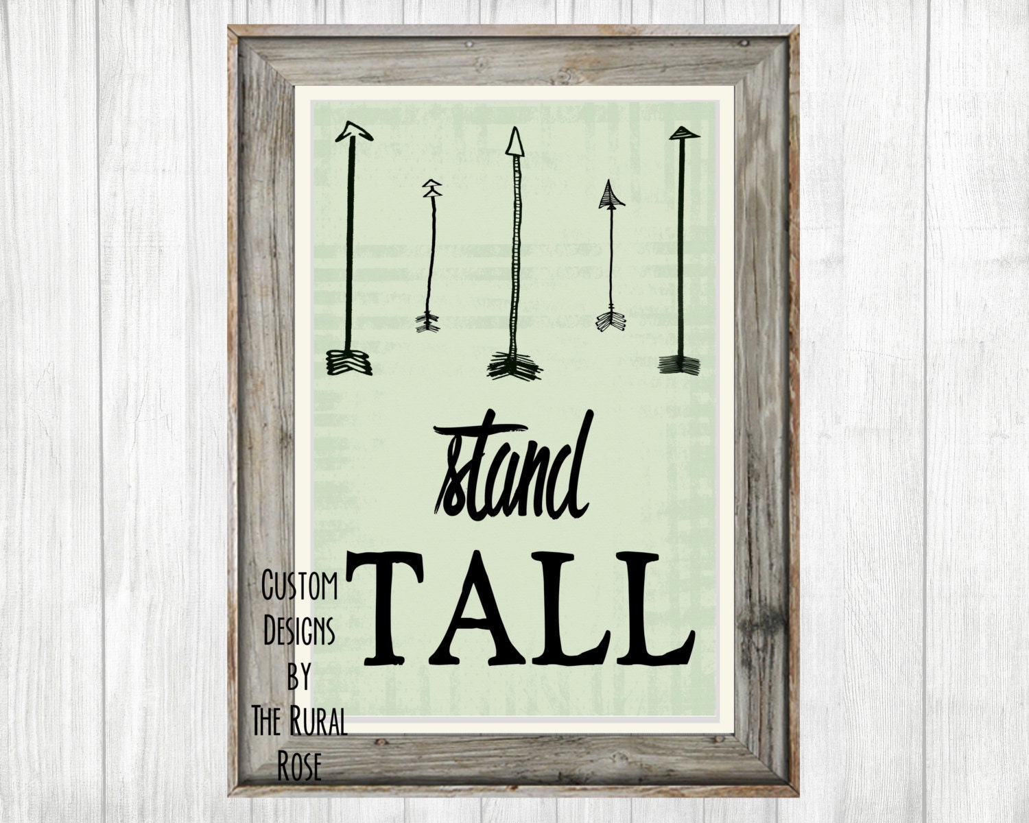 Stand Tall Printable. Digital Print. Arrows. Green. | Etsy