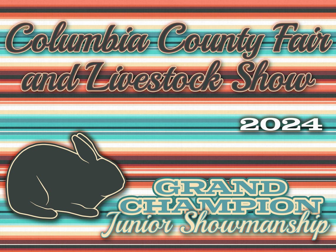 Livestock Grand Champion Showmanship Award Banner. County Fair. Jackpot ...