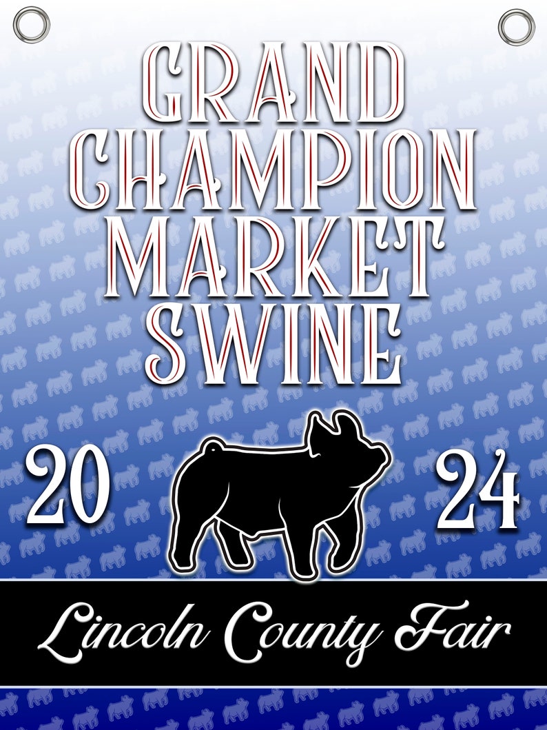Livestock Grand Champion Showmanship Award Banner. County Fair. Jackpot ...