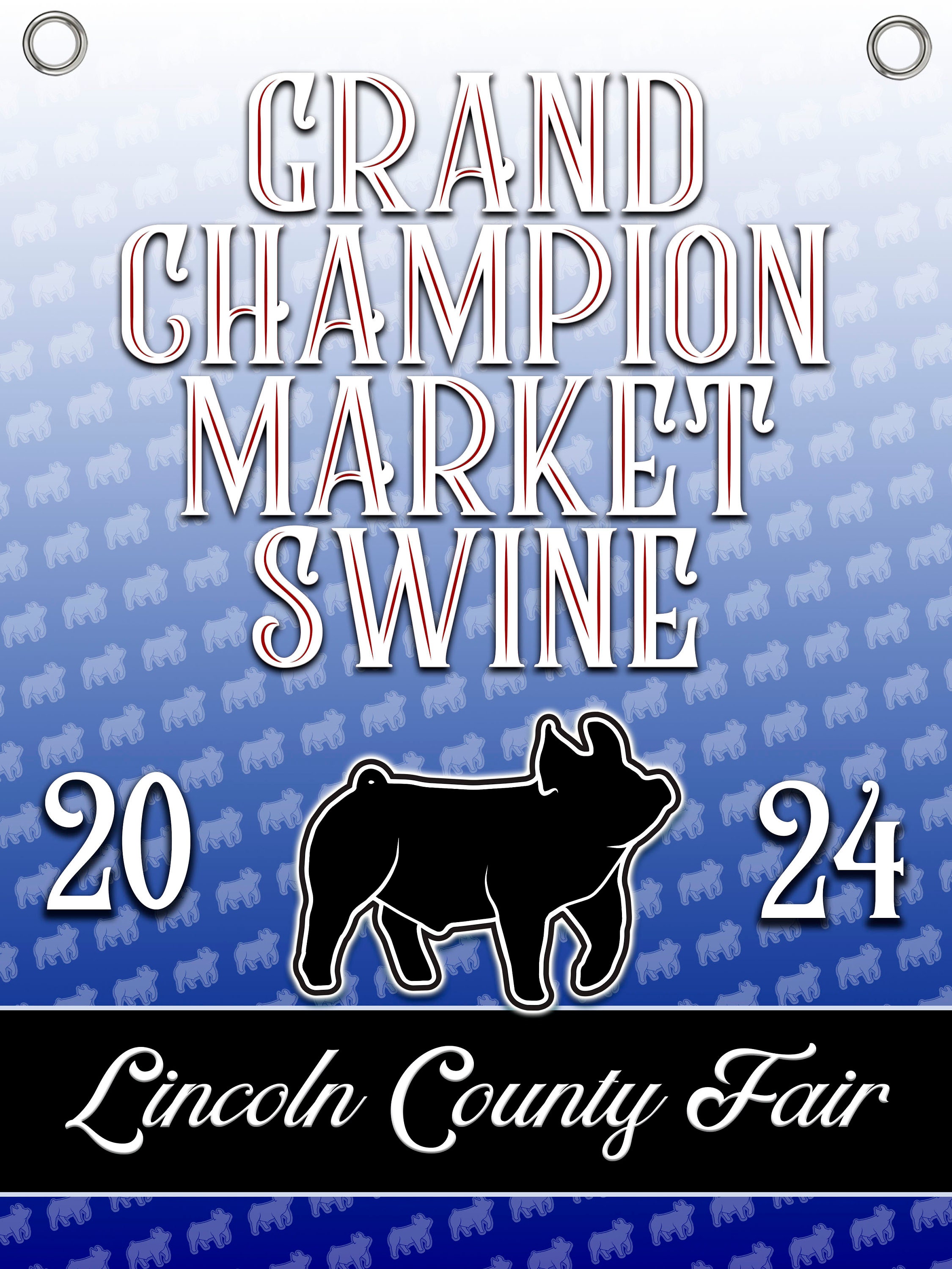 Livestock Grand Champion Showmanship Award Banner. County Fair. Jackpot ...