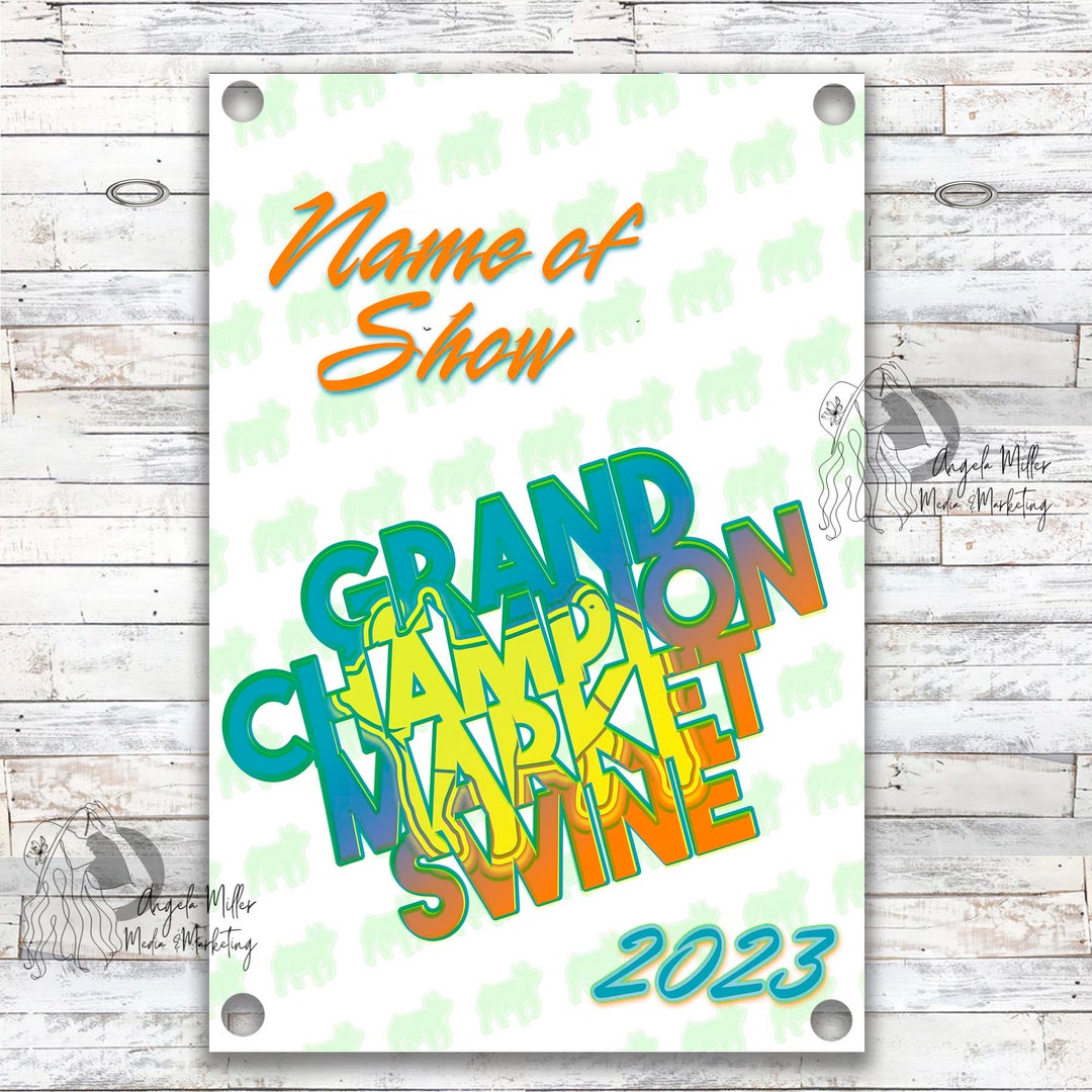 Livestock Grand Champion Showmanship Award Banner. County Fair. Jackpot ...