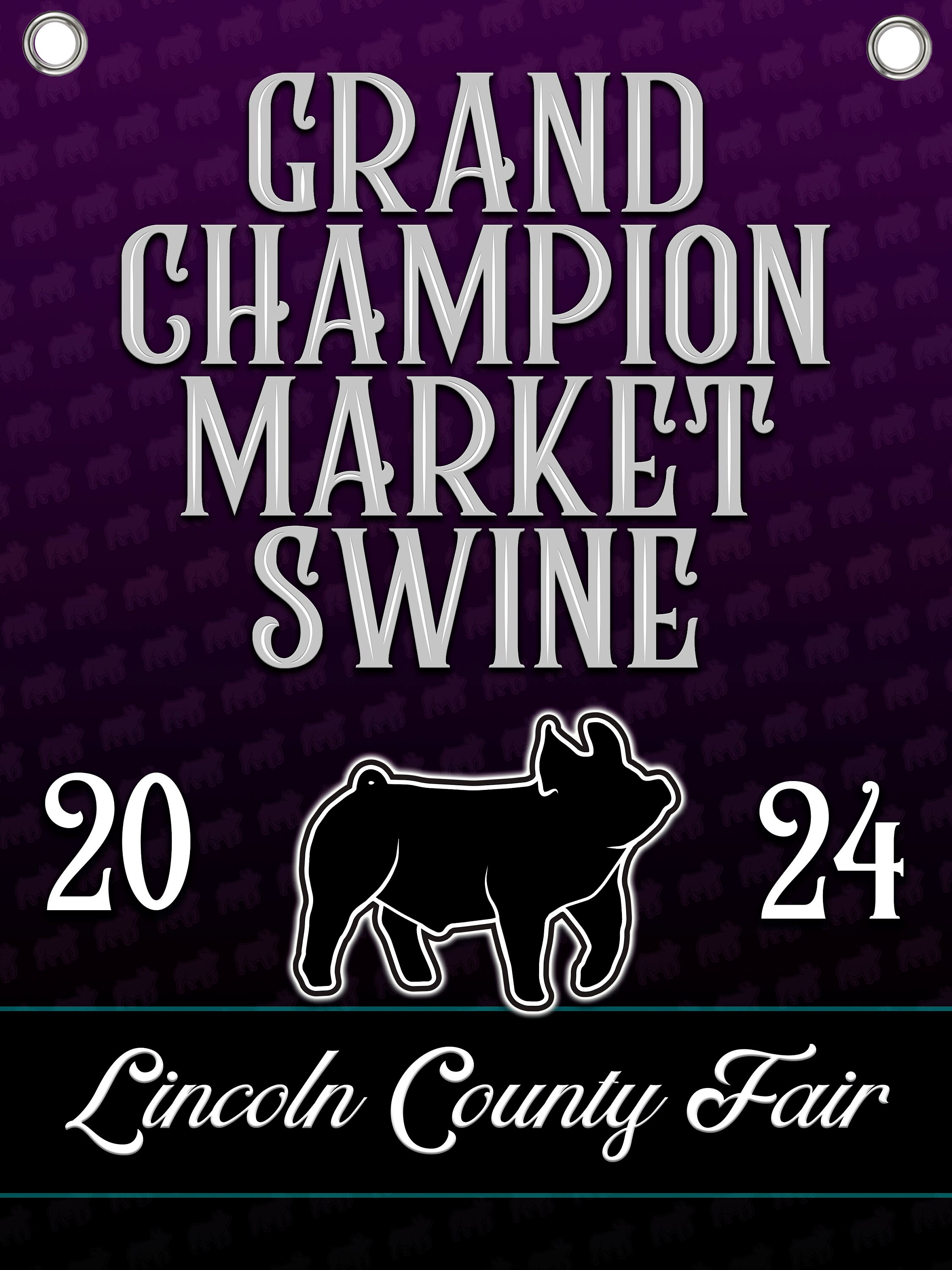 Livestock Grand Champion Showmanship Award Banner. County Fair. Jackpot ...