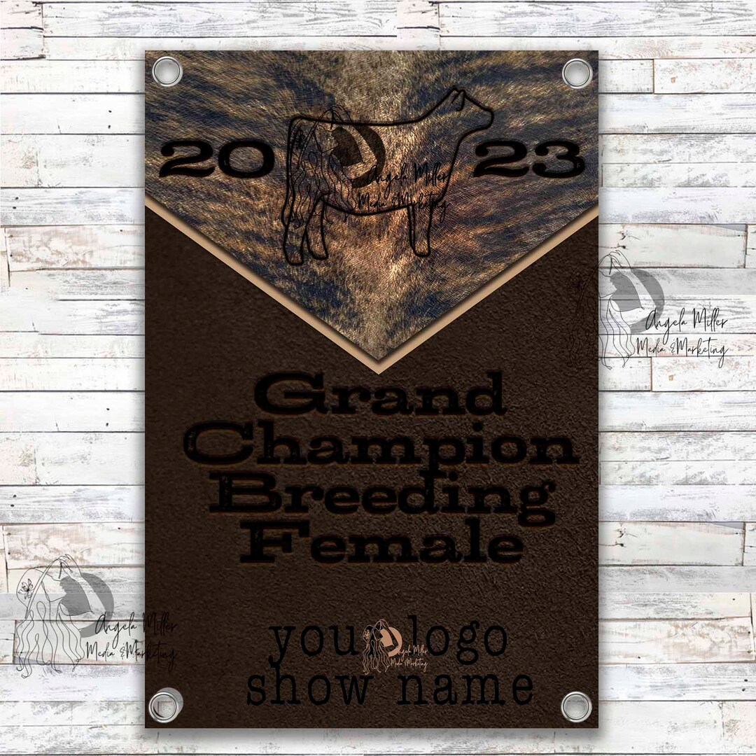 Livestock Grand Champion Showmanship Award Banner. County Fair. Jackpot ...