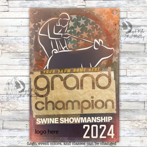 Livestock Grand Champion Showmanship Award Banner. County Fair. Jackpot ...