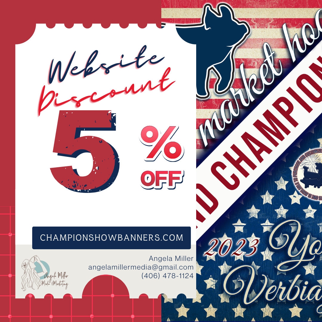 Livestock Grand Champion Showmanship Award Banner. County Fair. Jackpot ...