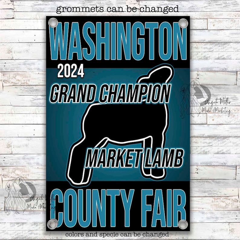 Livestock Grand Champion Showmanship Award Banner. County Fair. Jackpot ...