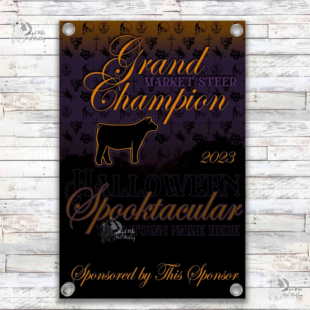 Livestock Grand Champion Showmanship Award Banner. County Fair. Jackpot ...