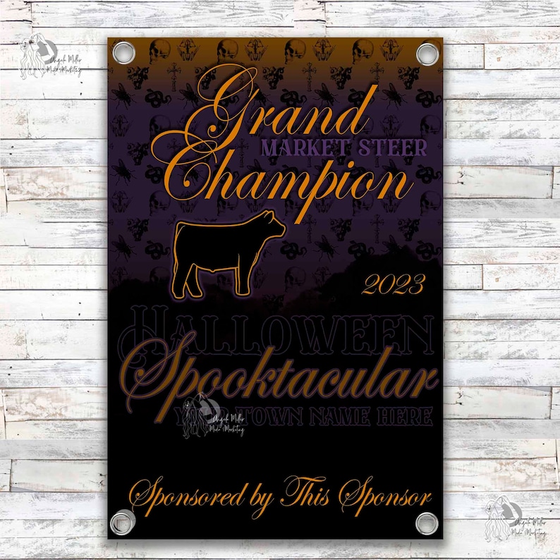 Livestock Grand Champion Showmanship Award Banner. County Fair. Jackpot ...