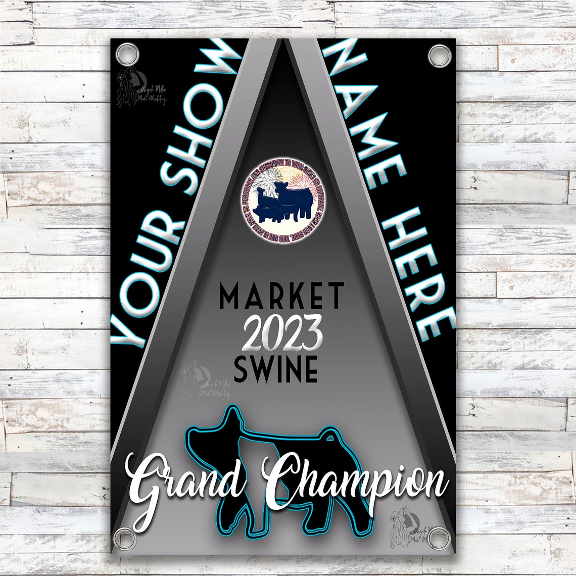 Livestock Grand Champion Showmanship Award Banner. County Fair. Jackpot ...