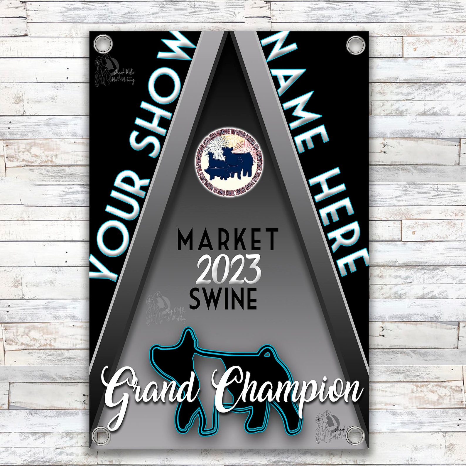 Livestock Grand Champion Showmanship Award Banner. County Fair. Jackpot ...