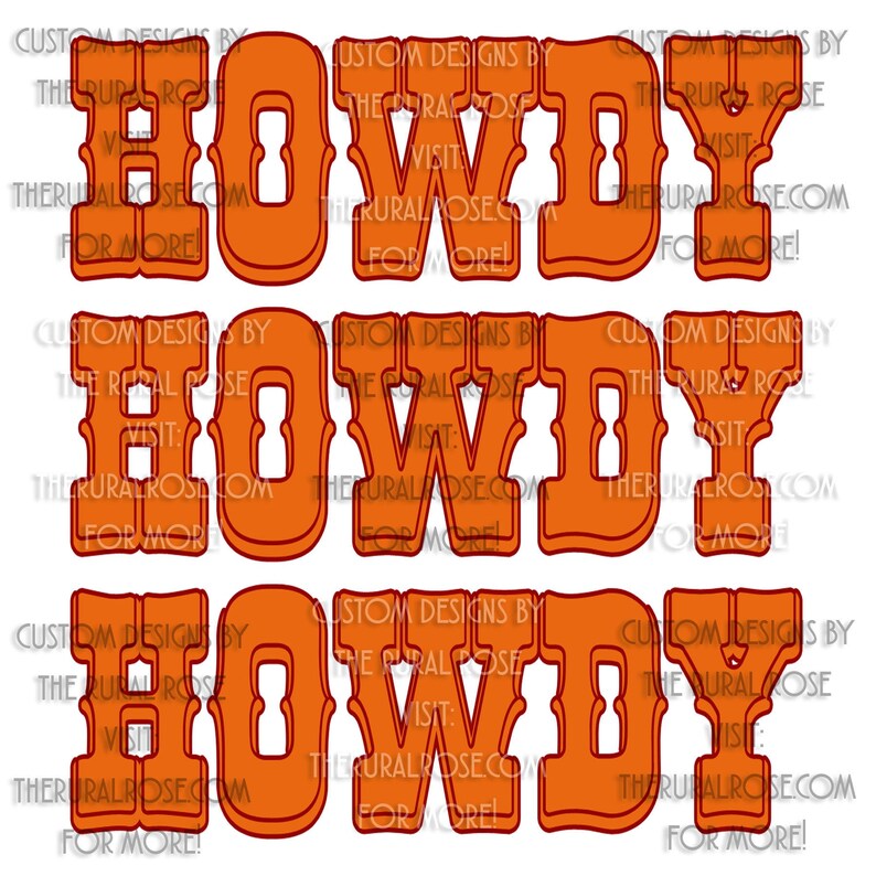 HOWDY Png Transparent File. Western. Sublimation. Screen Print Transfer ...