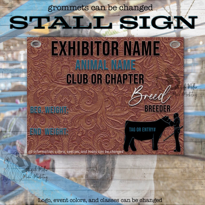 Livestock Stall Sign Banner. County Fair. Jackpot. Trophy. Stall ...