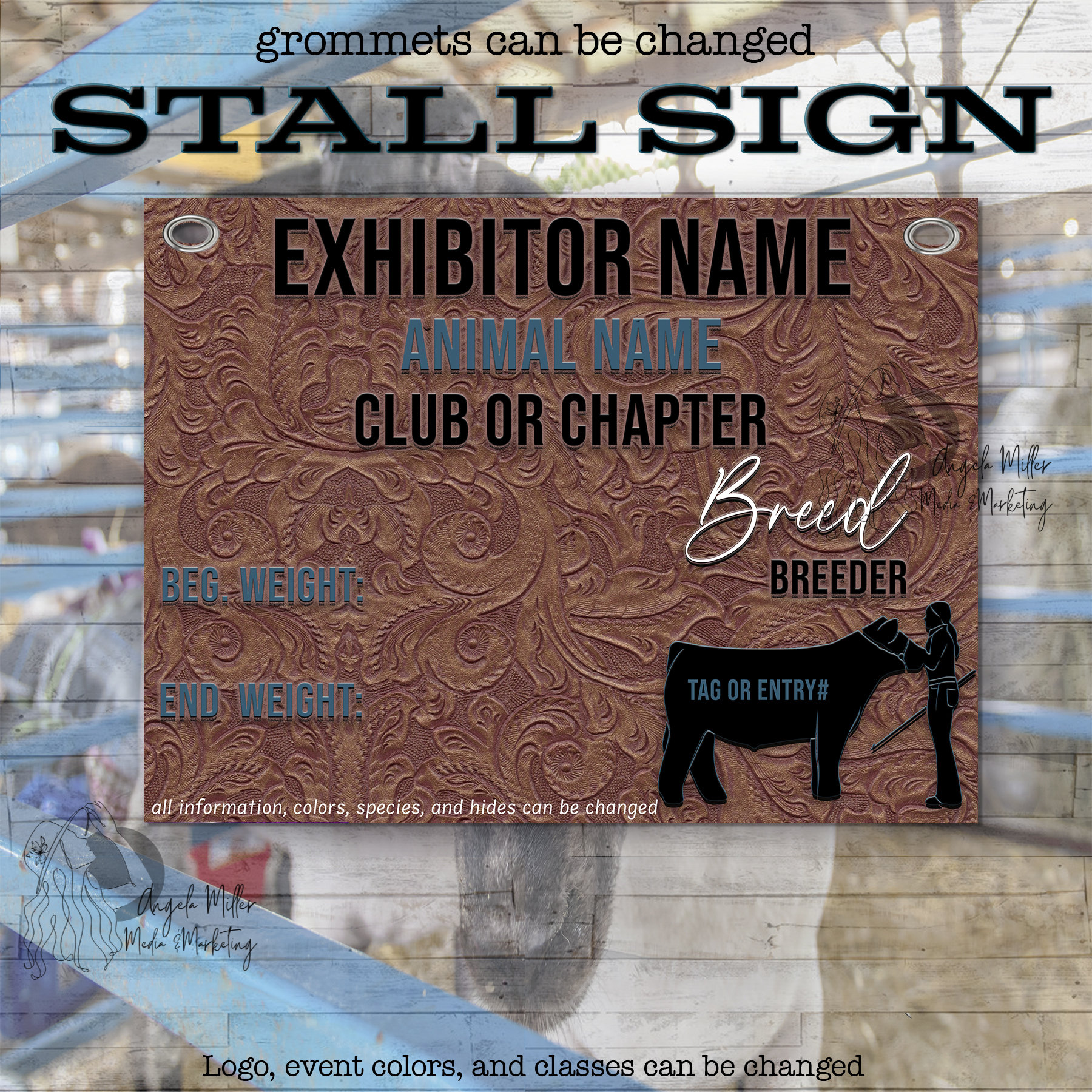 Livestock Stall Sign Banner. County Fair. Jackpot. Trophy. Stall ...