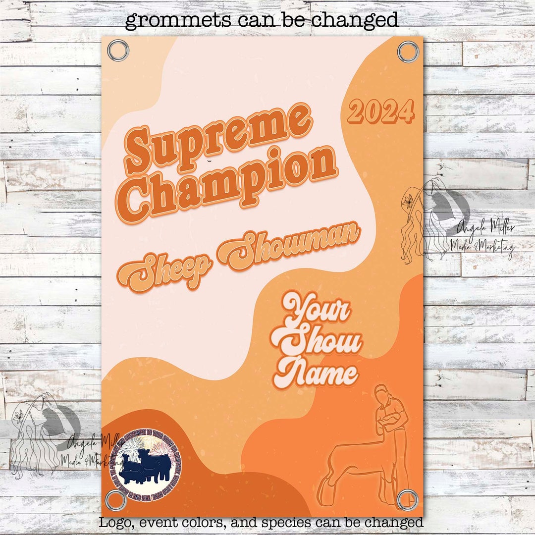 Livestock Grand Champion Showmanship Award Banner. County Fair. Jackpot ...