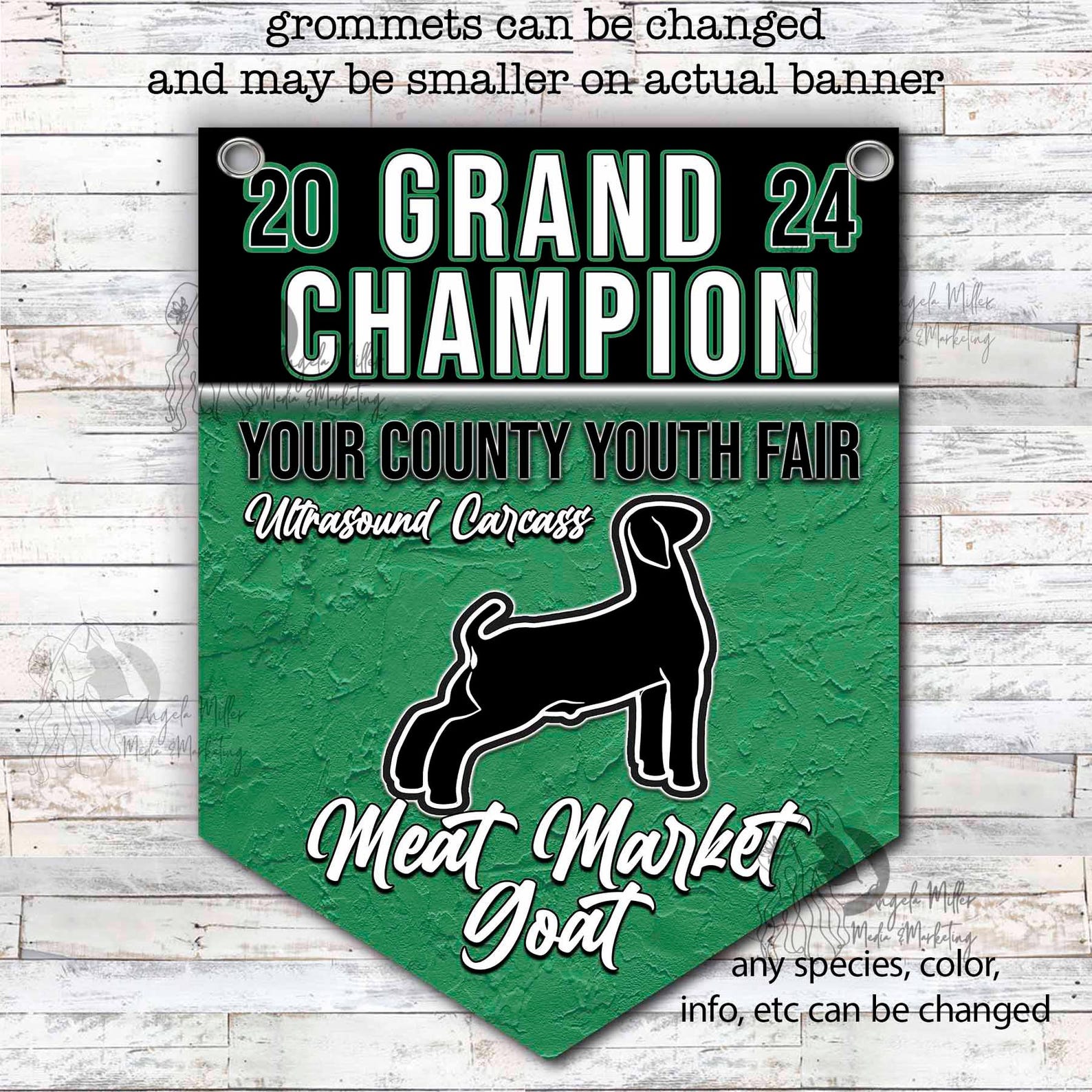 Livestock Grand Champion Showmanship Award Banner. County Fair. Jackpot ...