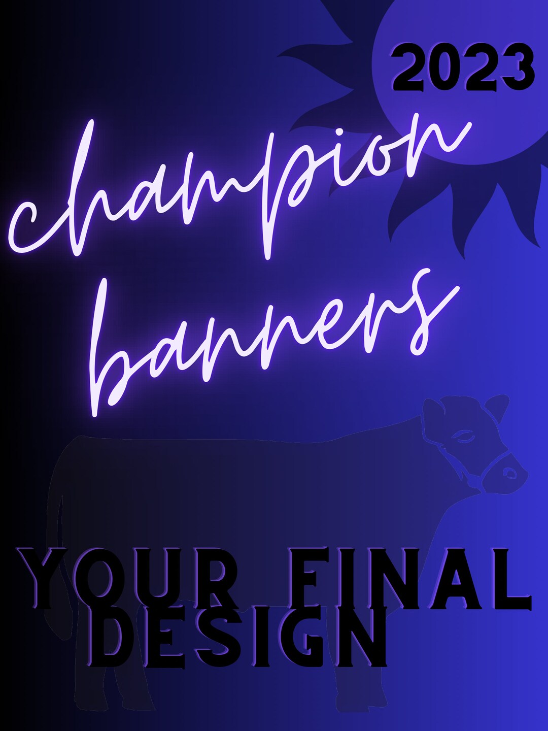 CUSTOM AWARD. Livestock Grand Champion Showmanship Award Banner. County ...