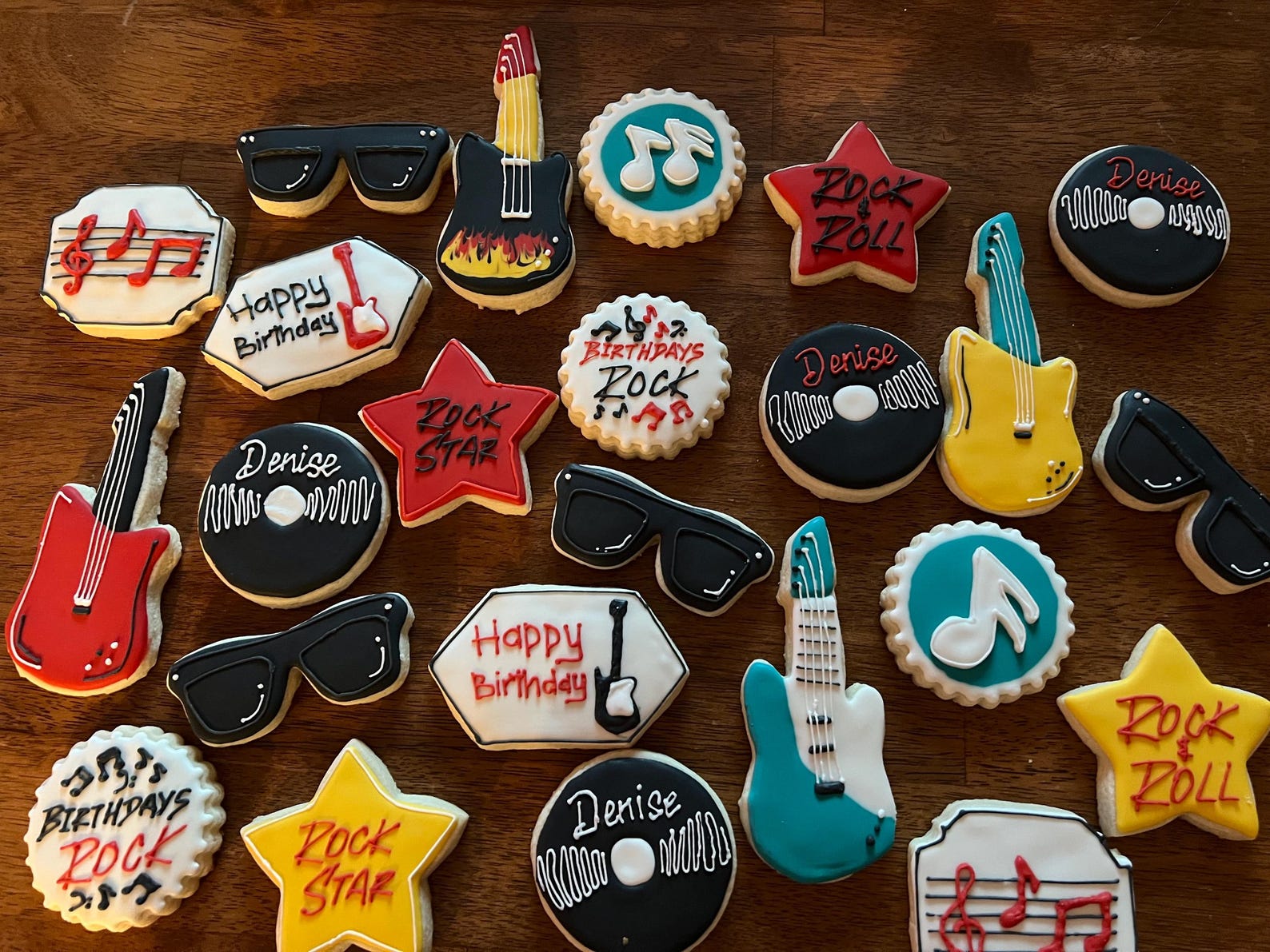 Rock and Roll Guitar Decorated Sugar Cookies - Etsy